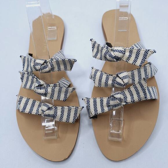 Kelly & Katie | Shoes | Kelly Katie Kanton Sandals Bows Stripe Tomato ...